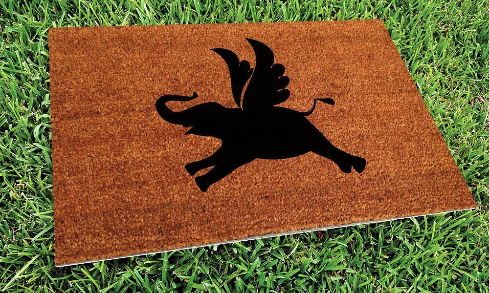 Flying Elephant Welcome Door Mat – UnwelcomeDoormats